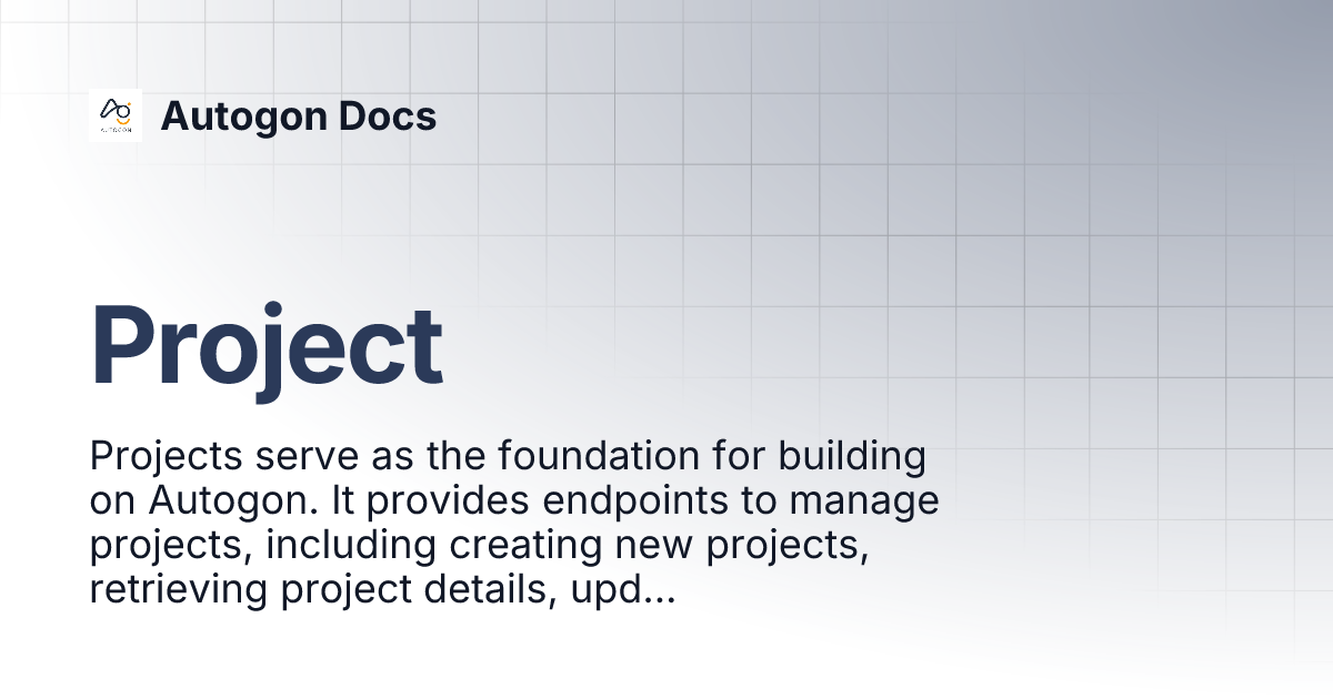 Project | Autogon Docs